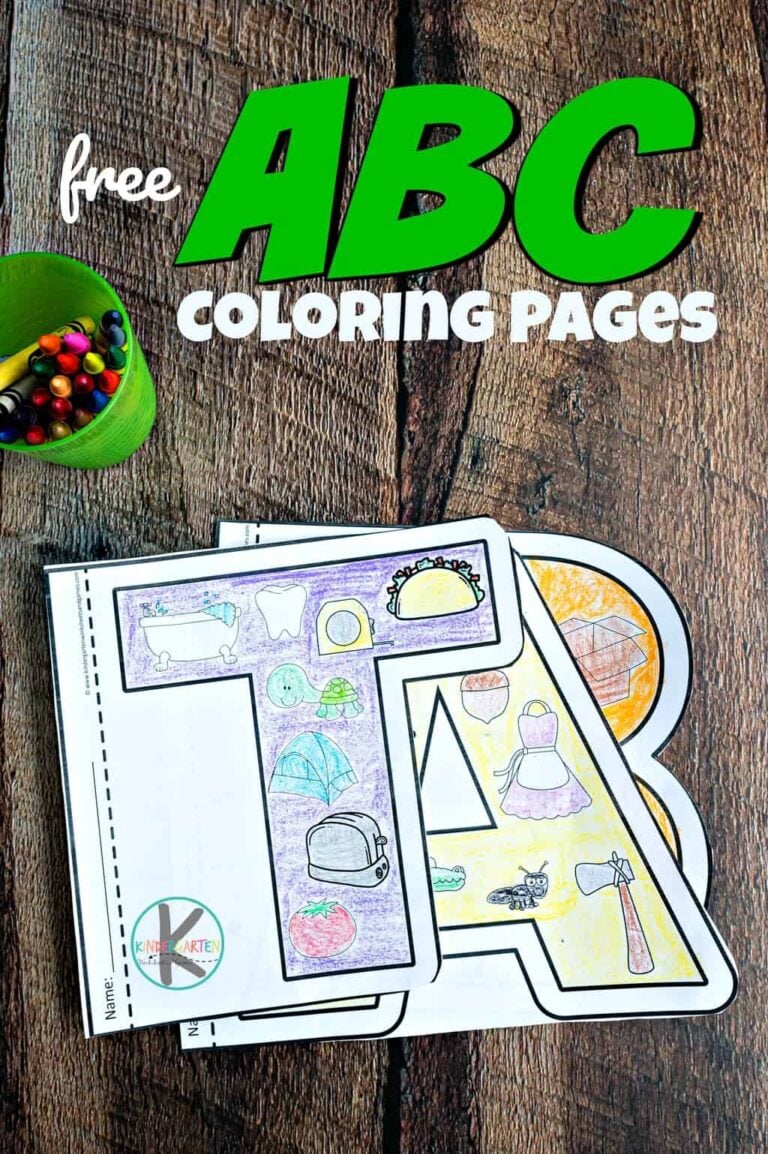 FREE Printable Alphabet Coloring Pages Worksheets for Kindergarten