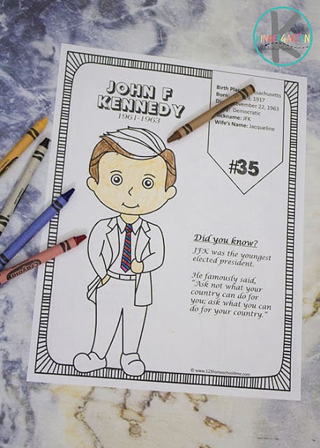 🦅 FREE Printable President Coloring Pages w/ Interesting Facts