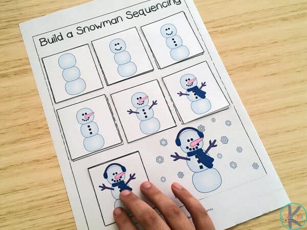 FREE Build a Snowman Sequencing Worksheets