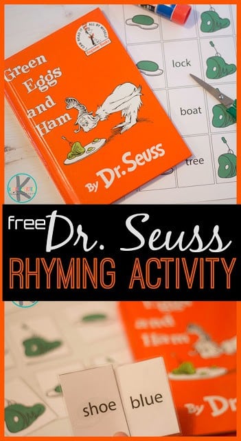 One Fish Two Fish Rhyming Games for Kindergarten