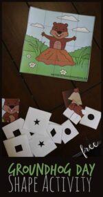 FREE Groundhog Day Math - Fun Shape Activity for Kindergartners