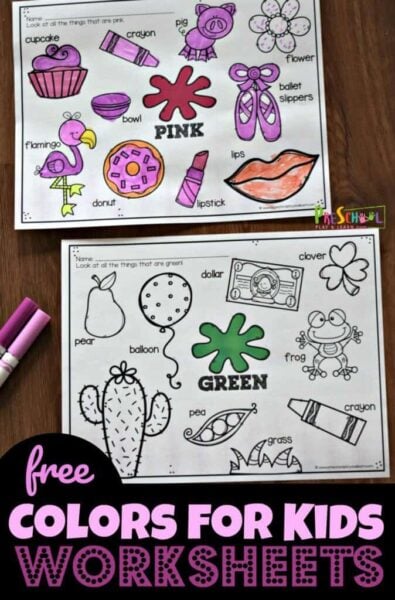 FREE Printable Color Mini Book for Kids