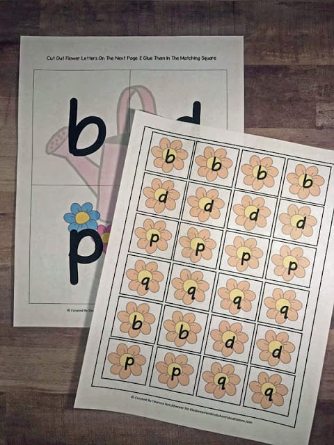 FREE Spring Letter Reversal Worksheets