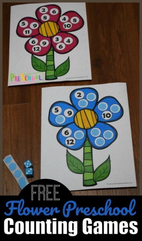 FREE Printable Flower Worksheets for Kindergarten
