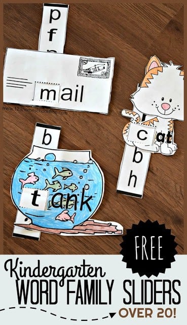 -en Word Family Worksheets for Kindergarten