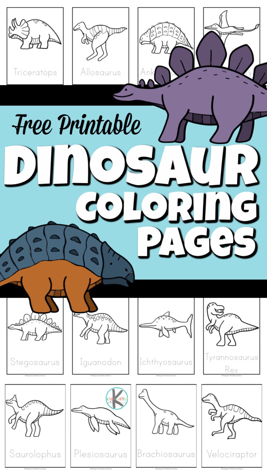 🦕 FREE Printable Dinosaur Worksheets for Kindergarten Literacy