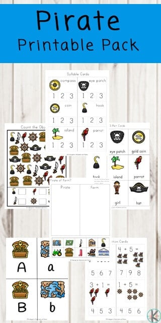 🦜🏴‍☠️FREE Printable PIRATE Worksheets for Kindergarten