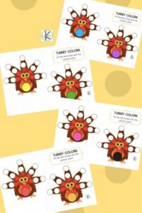 FREE Turkey Color Matching Printable