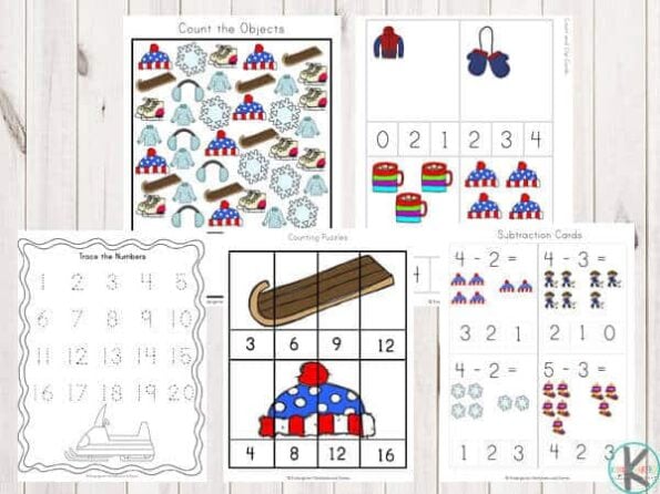 ️ FREE Printable Winter Worksheets for Kindergarten