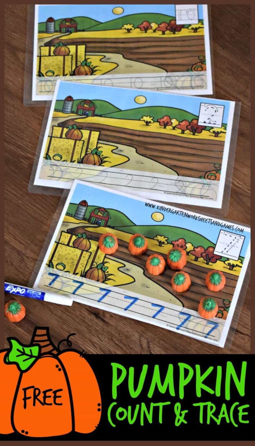 FREE Pumpkin Pie Printable Phonics Games for Kindergarten