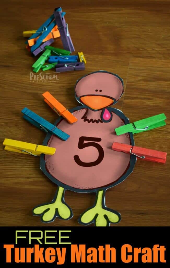 FREE Thanksgiving Color by Number Addition