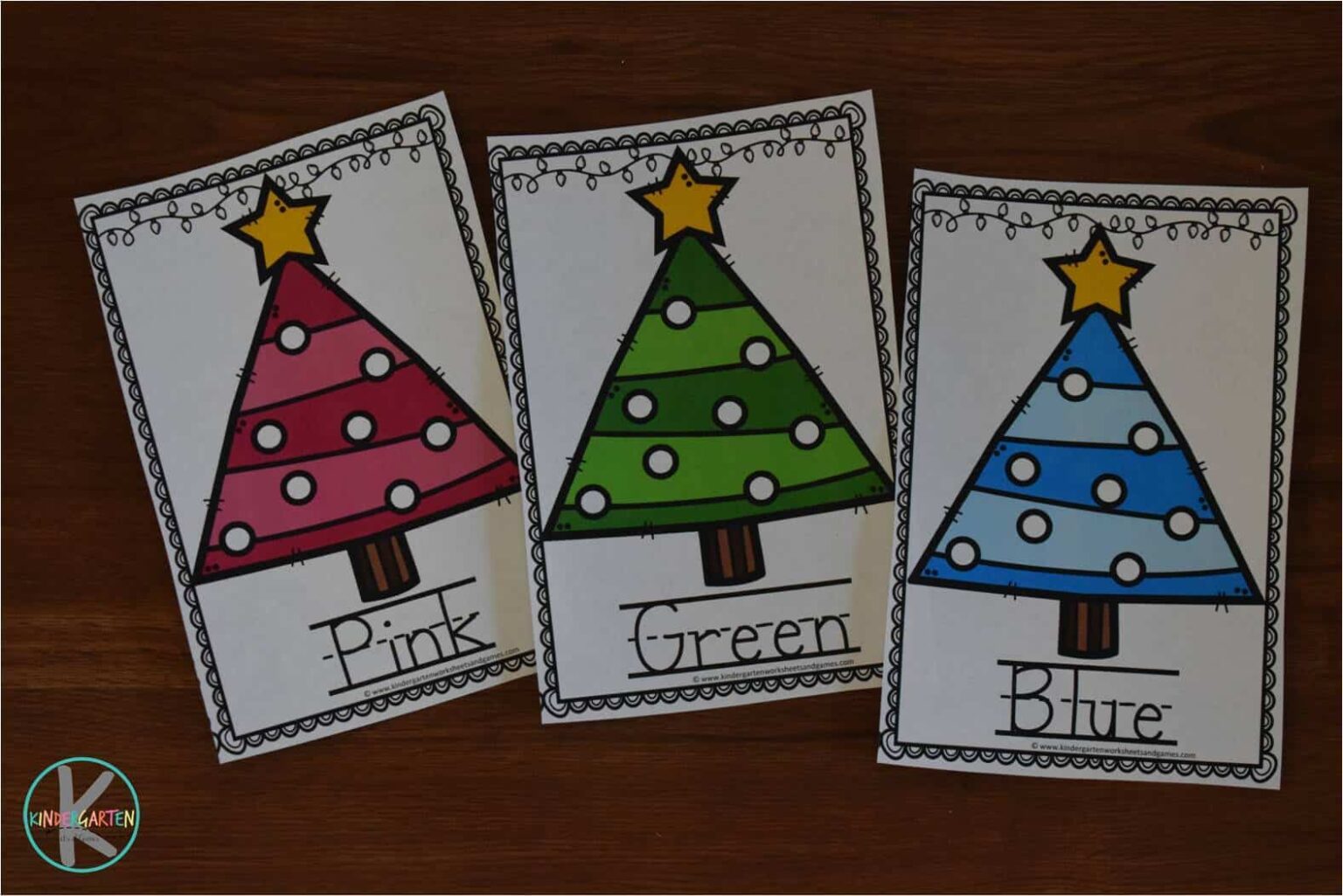 FREE Christmas Trees Color Matching Printables