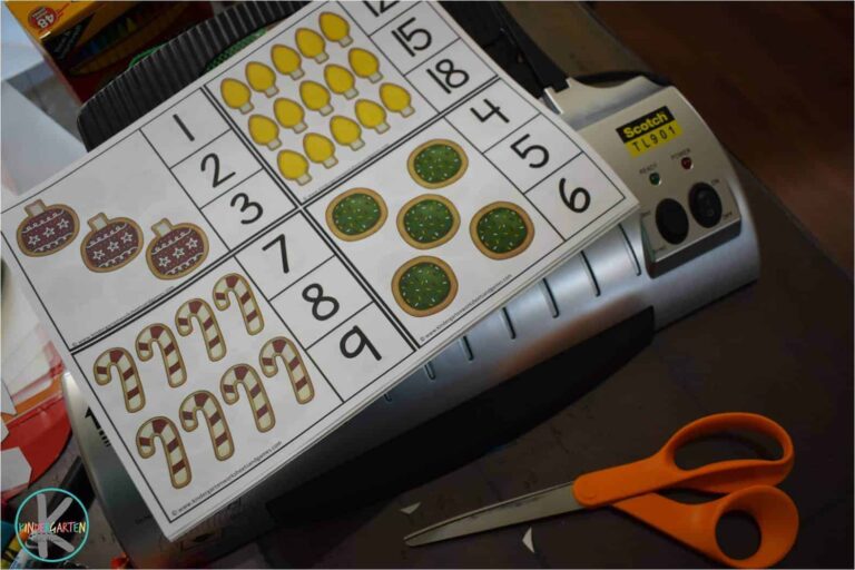 Christmas Counting Clip Cards