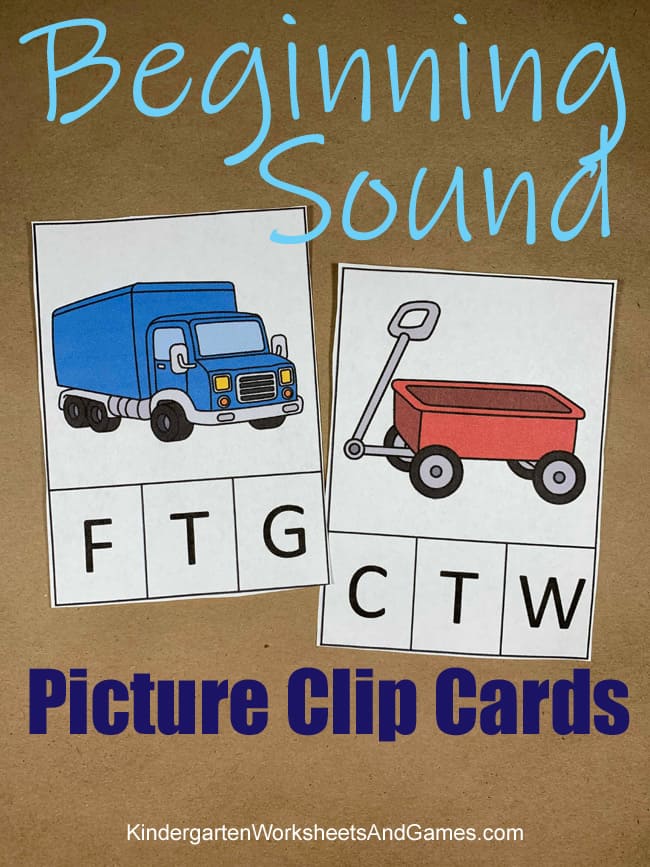 Initial Sounds Clip Cards