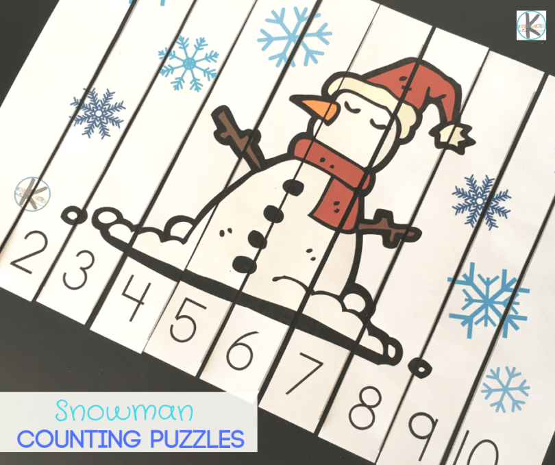 Count to 10 Snowman Puzzle