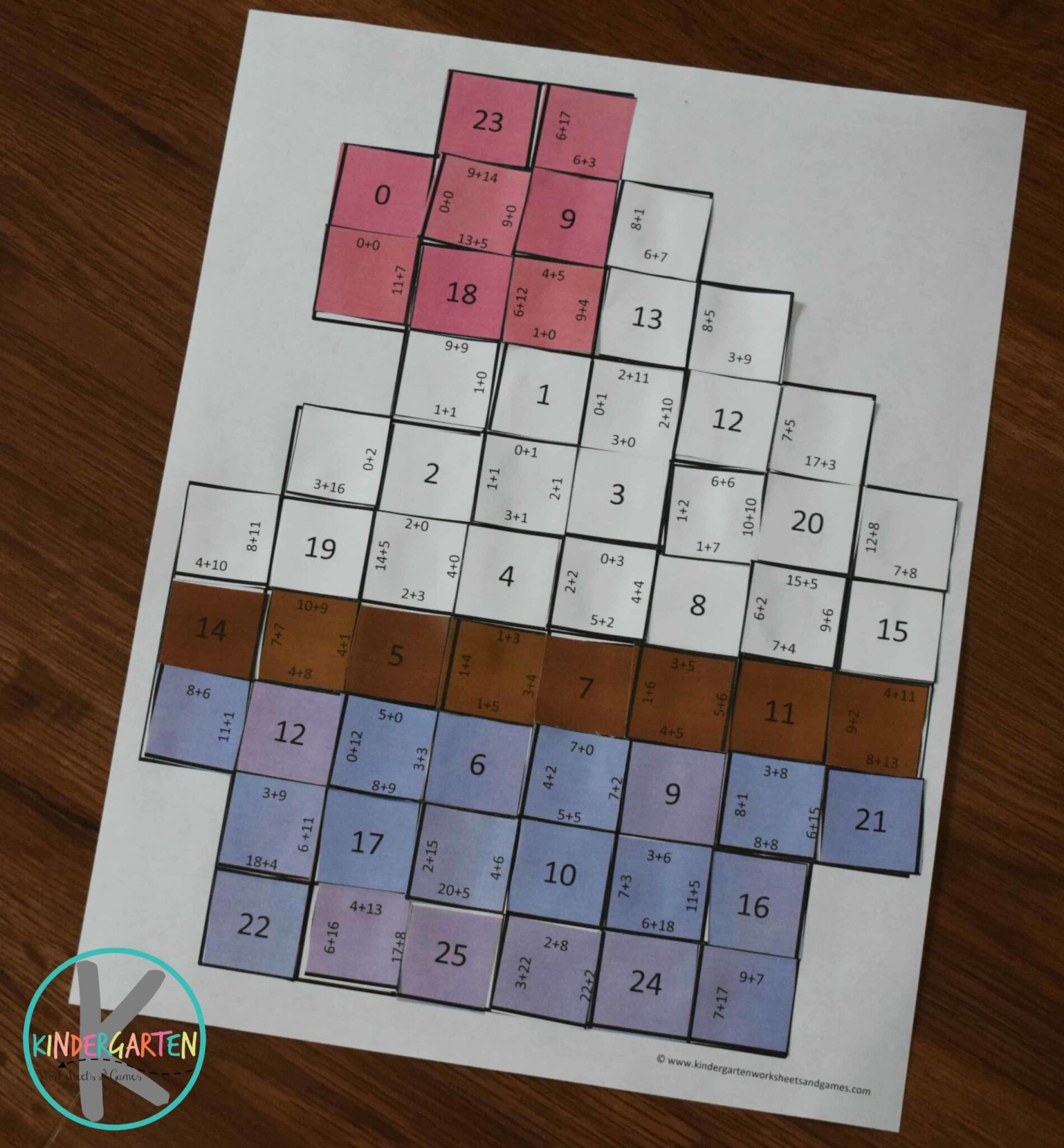 Free Math Coloring Worksheets for Kindergarten