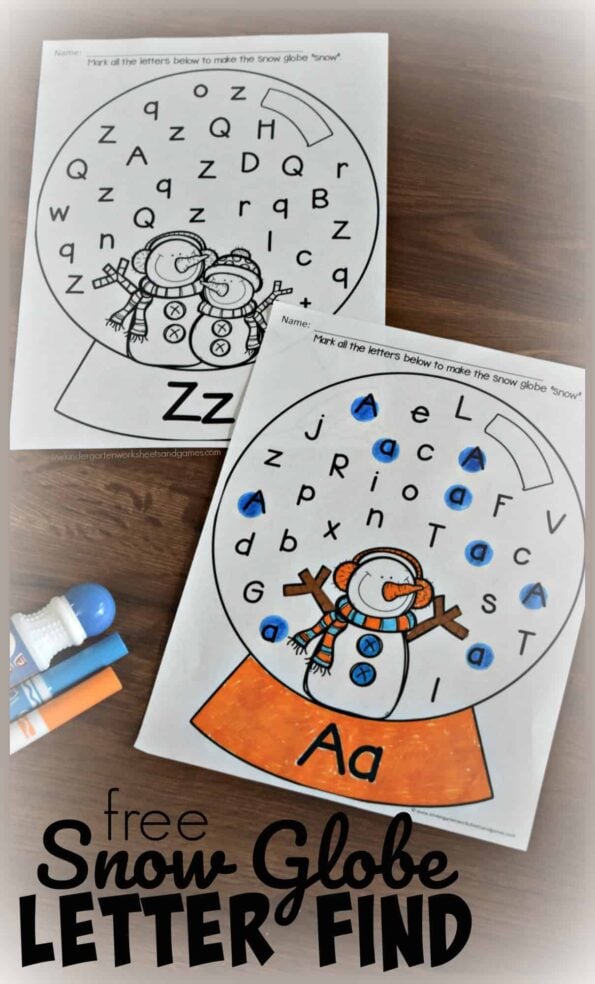 ️ FREE Printable Winter Worksheets for Kindergarten