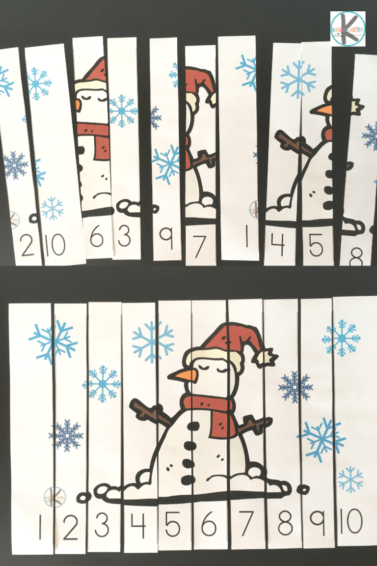 Count to 10 Snowman Puzzle