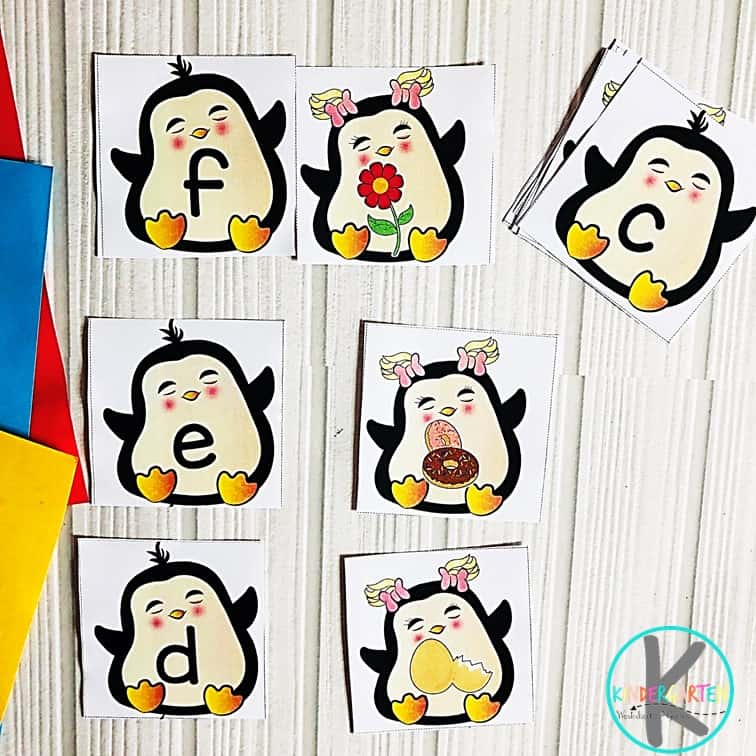 🐧 FREE Penguin Beginning Sounds Picture Matching Activity
