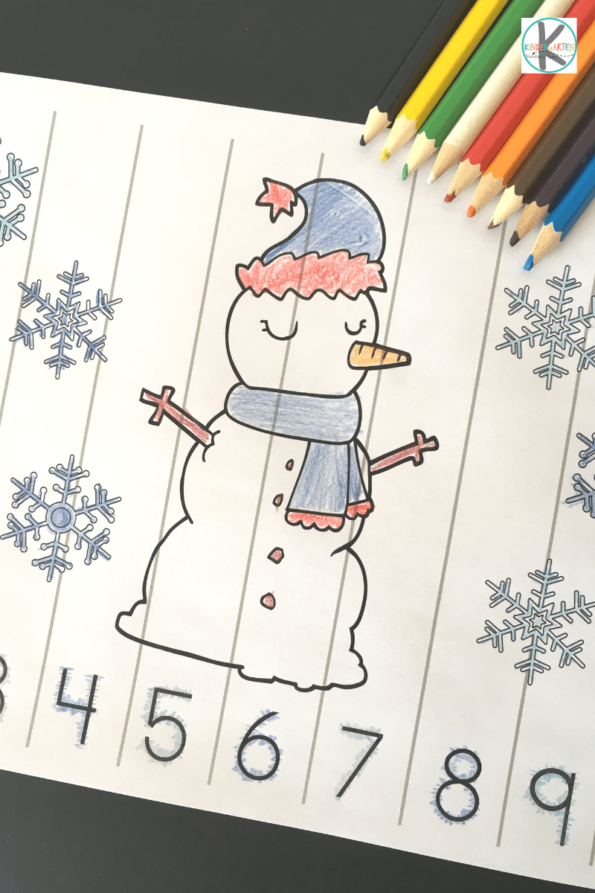 Count to 10 Snowman Puzzle