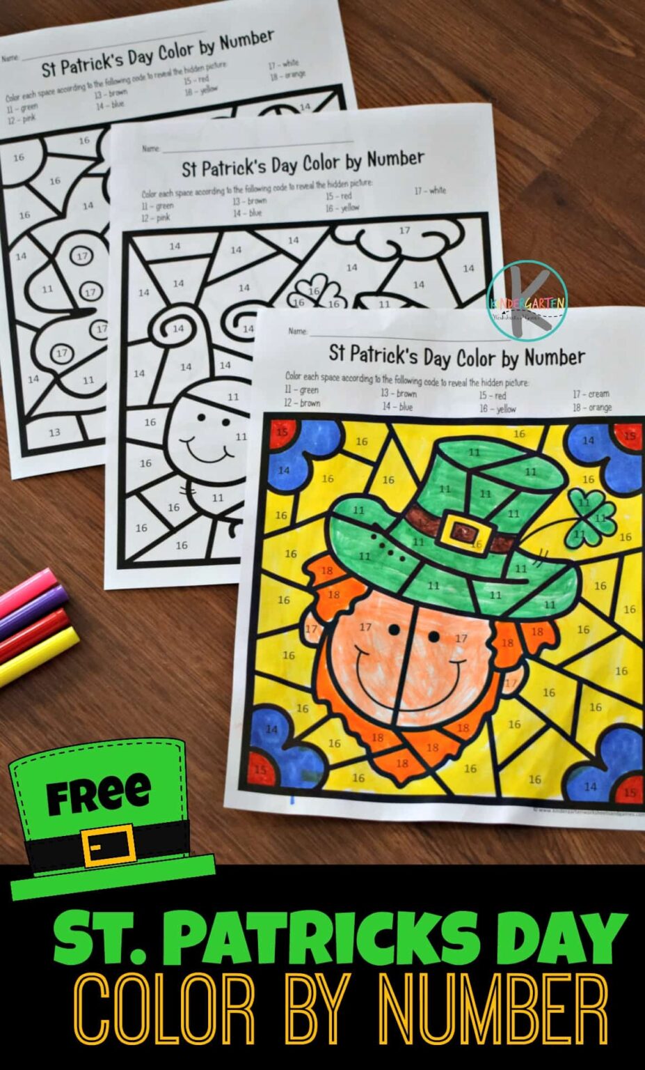 🍀 FREE Printable St Patrick's Day Worksheets for Kindergarten