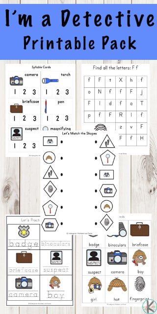 FREE Detective Printable Pack