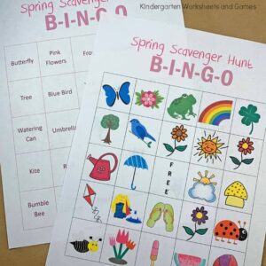 🐞 FREE Printable Spring Scavenger Hunt BINGO template pdf
