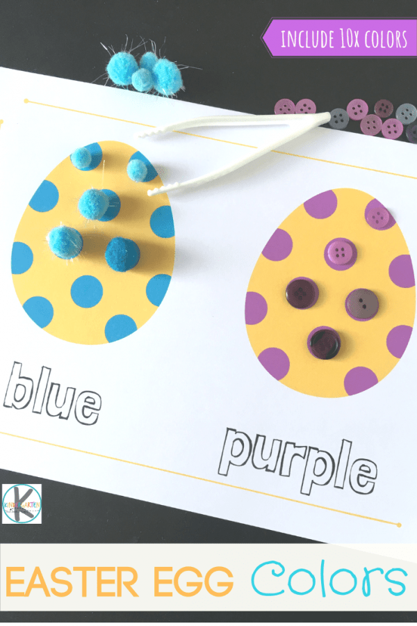 FREE Printable Easter Egg Colors Activity for Kids