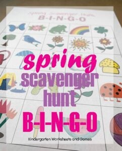 🐞 FREE Printable Spring Scavenger Hunt BINGO template pdf