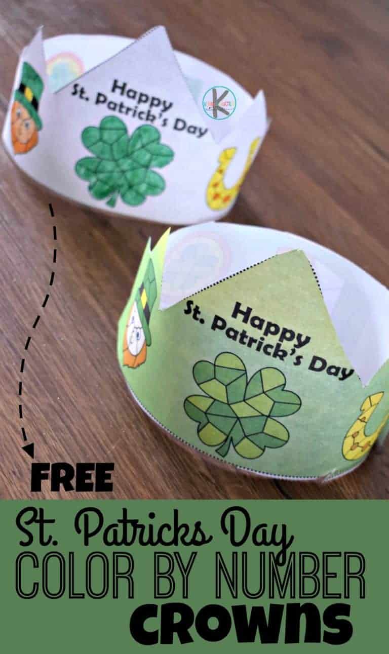🍀 FREE Printable St Patricks Day Color by Number Worksheets