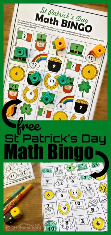 🍀 FREE St Patricks Day Pot of Gold Math - Addition Practice for Kids