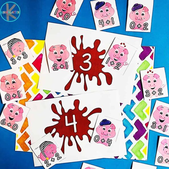 Addition Facts to 10 with Pigs in the Mud