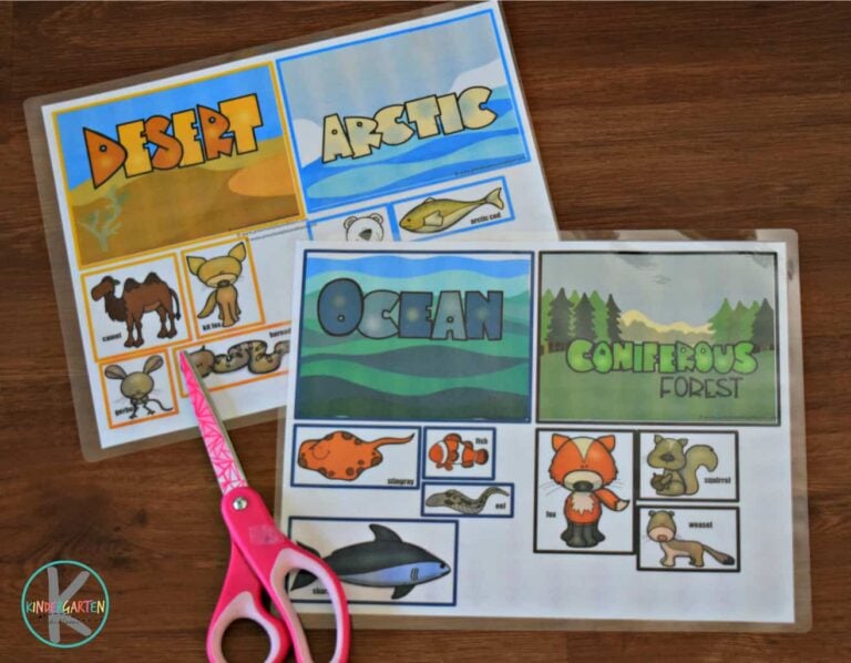 FREE Printable Animal Habitats Activities for Preschool & Kindergarten