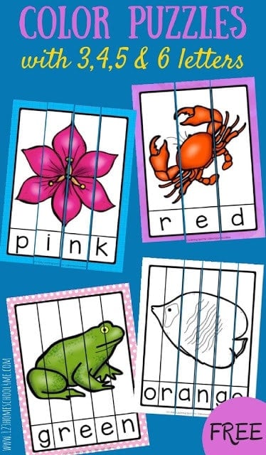 FREE Printable Color Mini Book for Kids