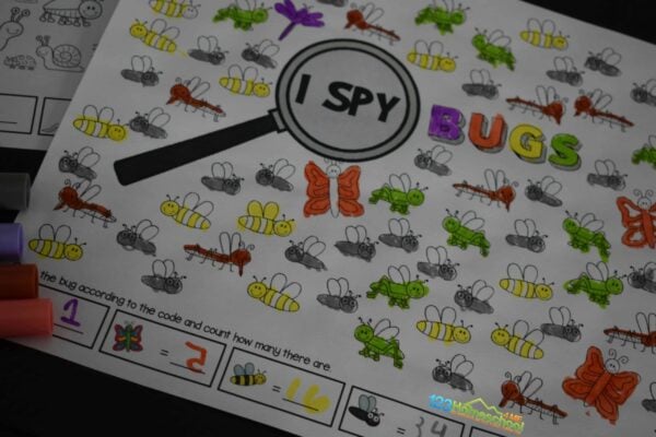 🦗🐞🦟🦋 FREE I Spy Bugs Printable Worksheets