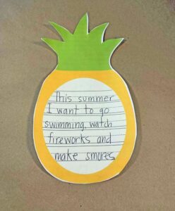 FREE Pineapple Writing Activity