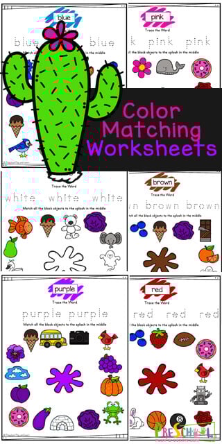 Learn Kindergarten Colors with Color Sorting Mats Worksheets pdf