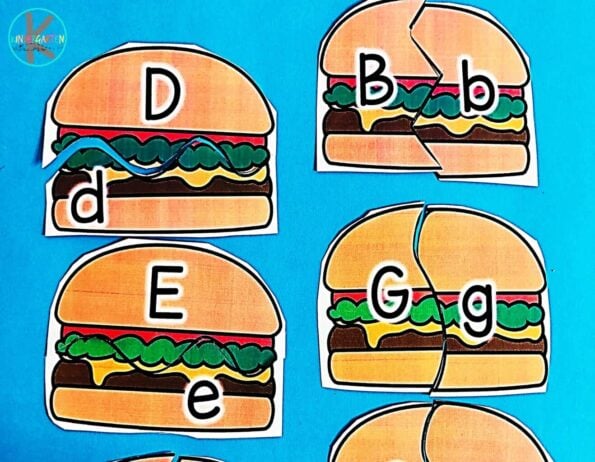 FREE Hamburger Alphabet Matching Letter Game