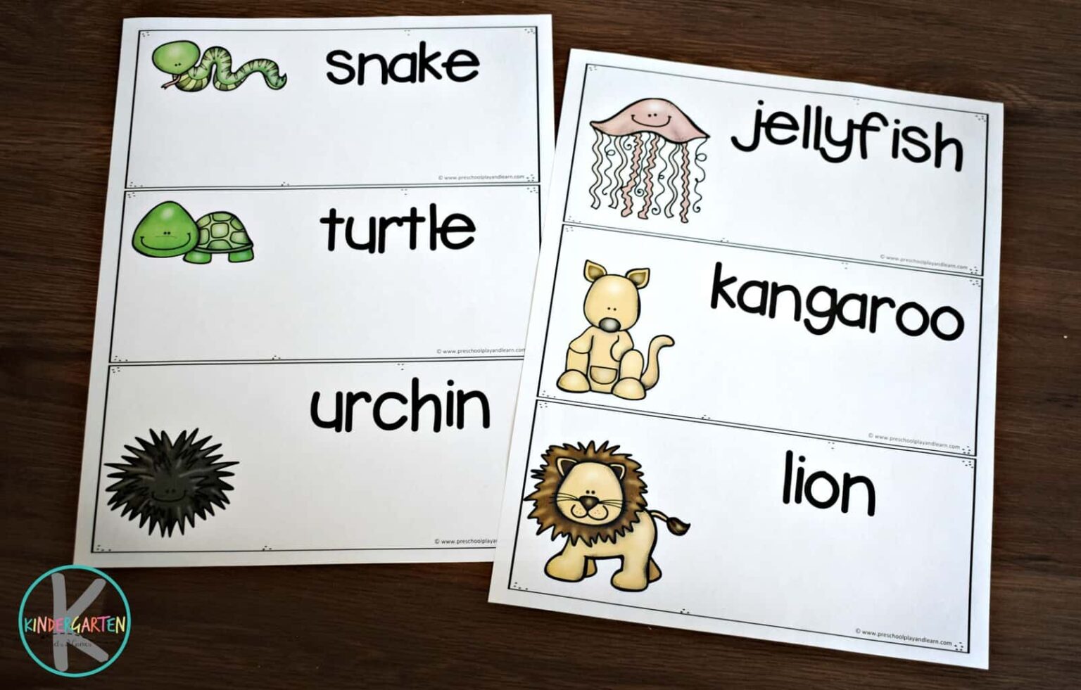 🐢 A to Z Animal Names Printable Spelling Activity w/ Magnetic Letters