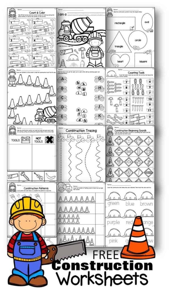 FREE Construction Printables