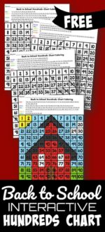 Back to School Interactive Hundreds Chart Printable Activity