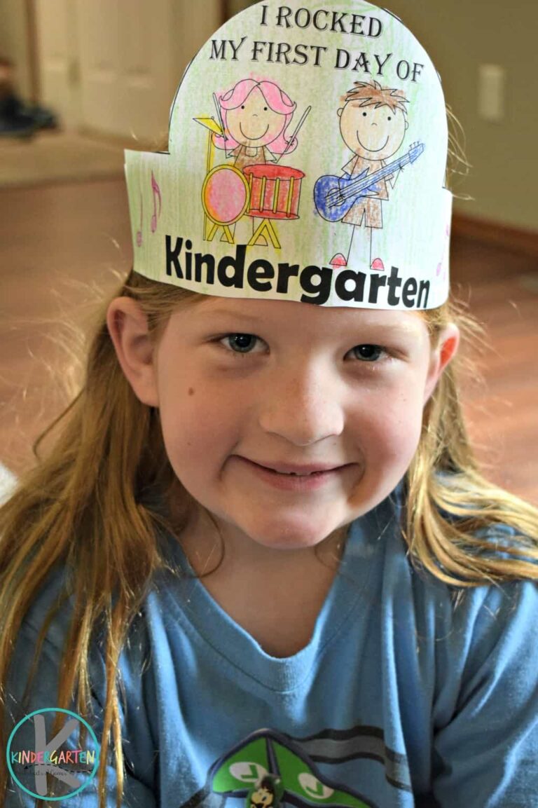 FREE Printable First Day of Kindergarten Hat Craft and Activity