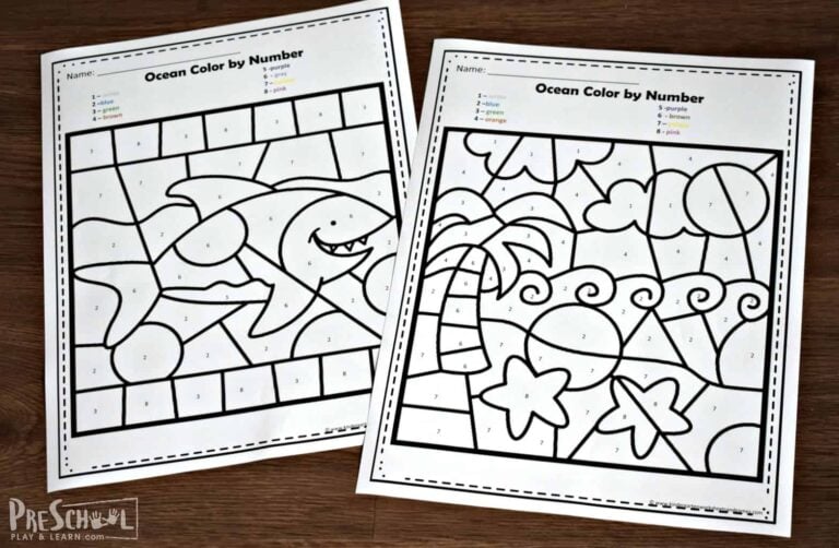 FREE Ocean Color by Number