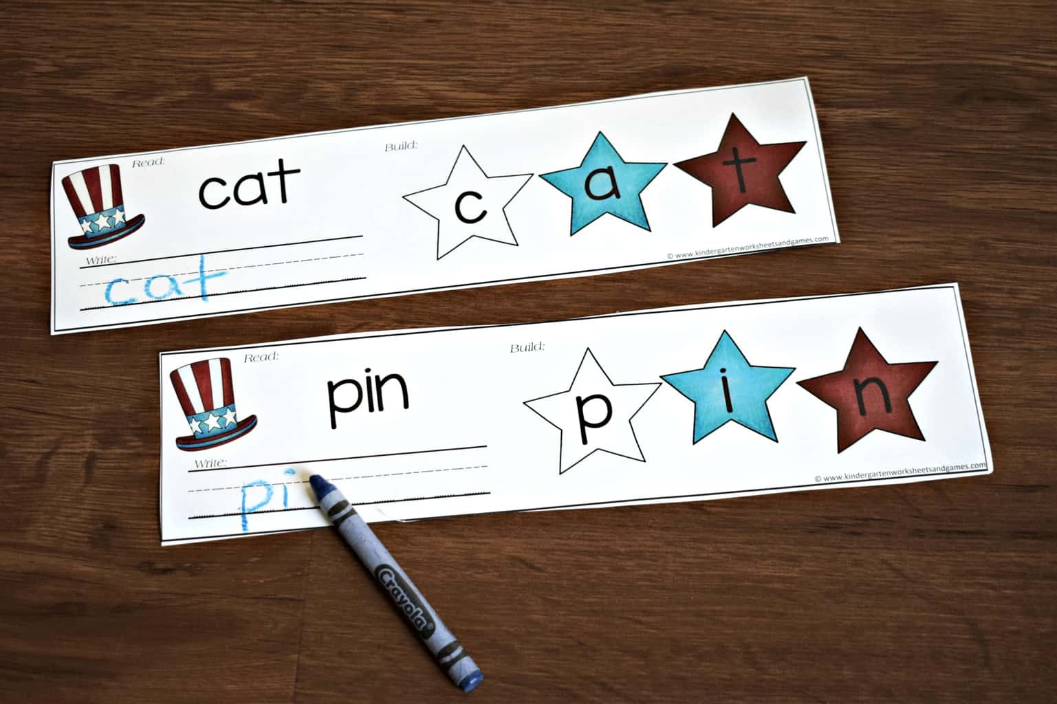 FREE Printable Kindergarten CVC Word Search Worksheets