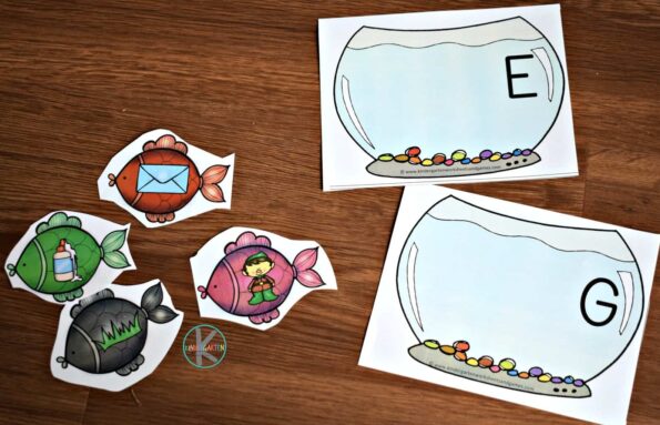 🐠 FREE Printable Fish Beginning Sounds Phonics Kindergarten Activity