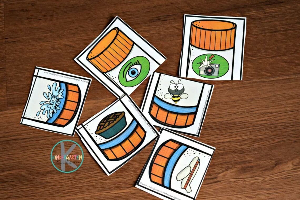 Back to School Rhyming Activities for Kindergarten - Free Glue Stick ...