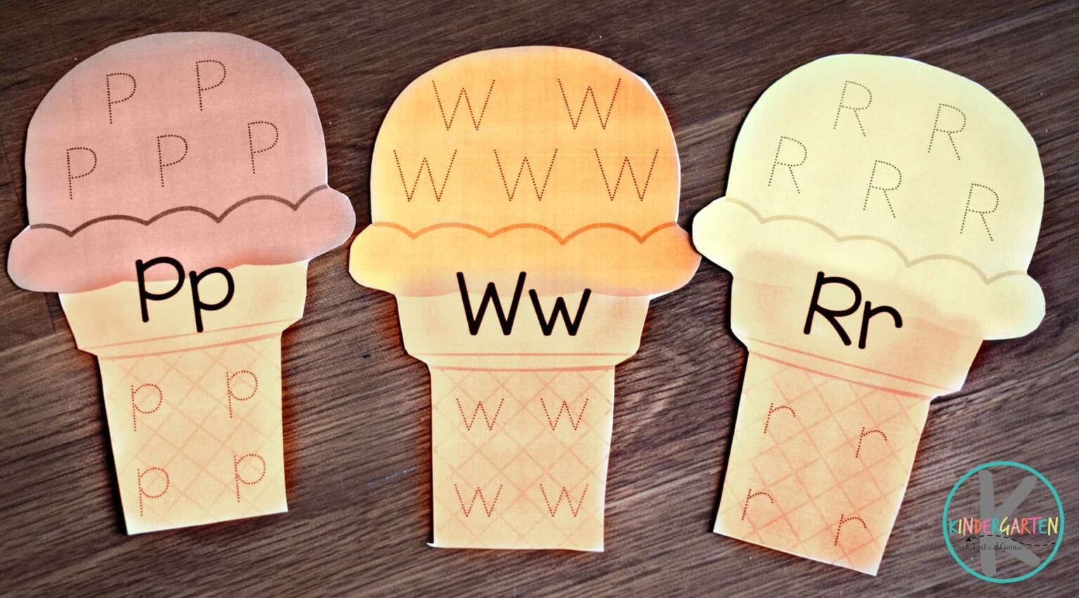 Ice Cream Cone Alphabet Tracing