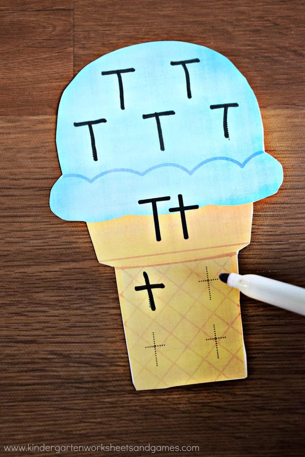 Ice Cream Cone Alphabet Tracing