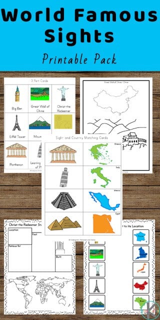 FREE Famous Landmarks Printable Worksheets