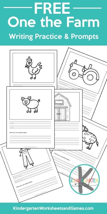 🚜 FREE Printable On the Farm Writing Prompts for Kindergarten